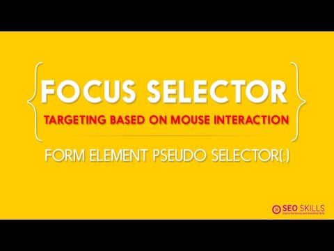 Focus Pseudo Selector Video Tutorial in Telugu Video Lecture - Learn ...