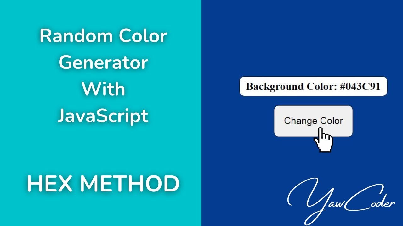 Random Color Generator Using HTML CSS & JavaScript (HEX Method) | Tutorials