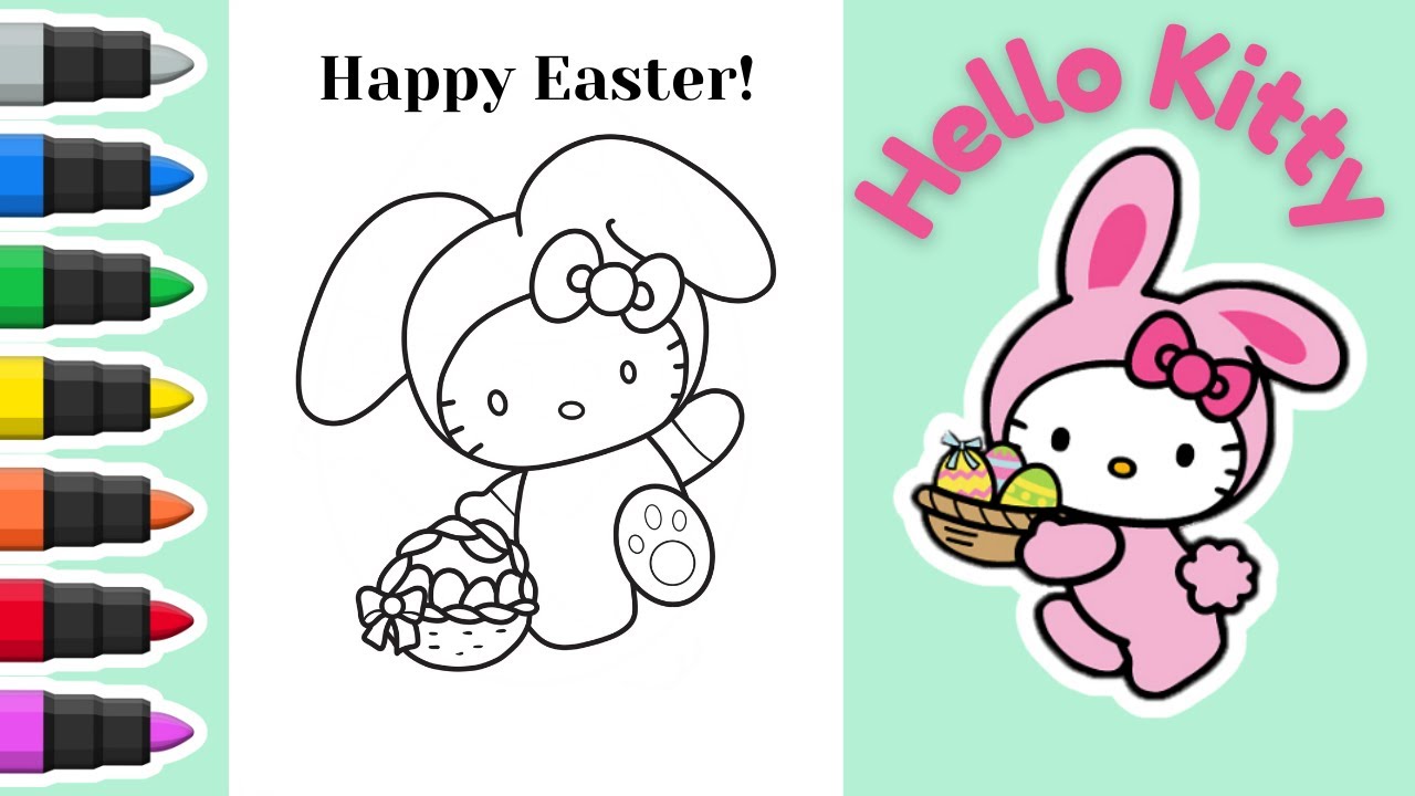Exciting Hello Kitty Easter Coloring Page Revealed!