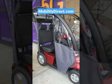 AWESOME! Using A Mobility Scooter In A Rain Storm!