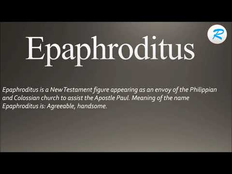How to pronounce Epaphroditus