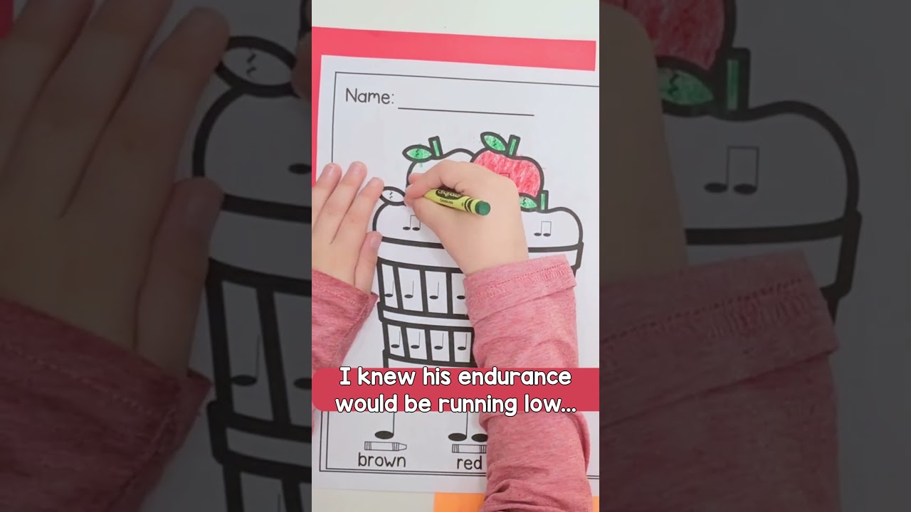 Fall Music Coloring Pages Kindergarten and First Grade #musicteacher #coloring #motorskills