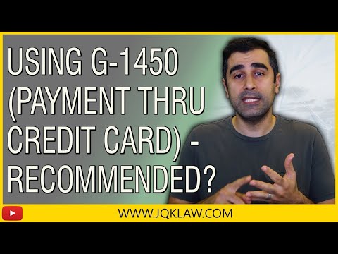 Using G-1450 (Payment Thru Credit Card) Recommended?