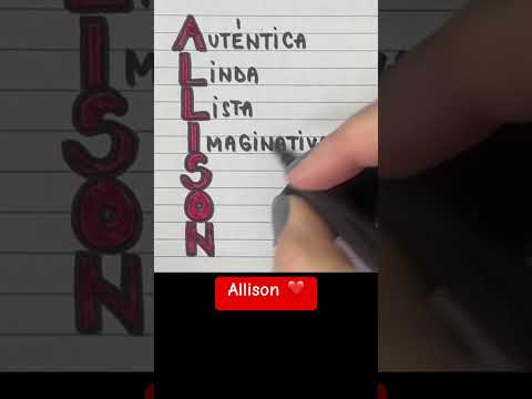 Significado del nombre ALLISON #significado #nombre #allison