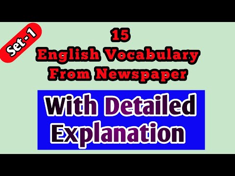 15 Newspaper Vocabulary in 2 Minutes | Unique words from The Hindu & The Statesman