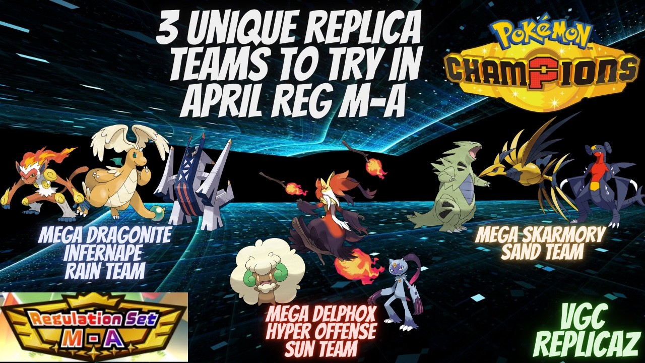 3 UNIQUE REPLICA TEAM CODES to try for April Regulation M-A (Pokemon Champions: VGC2026