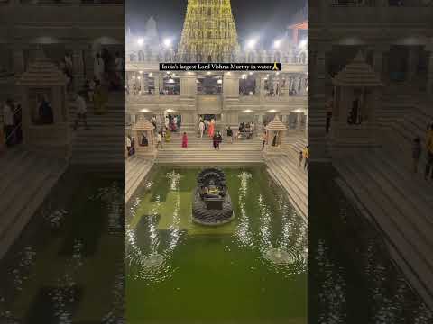India's largest lord Vishnu murthy in water #swarnagiri #hyderabad