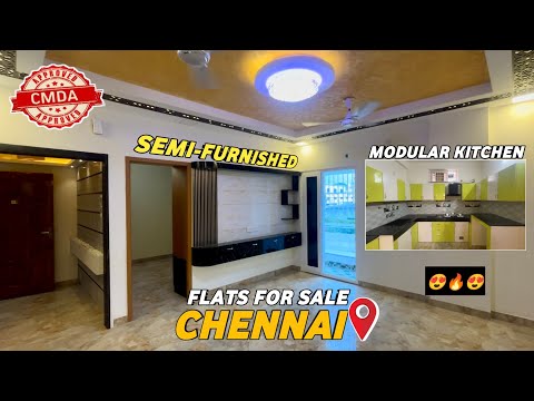 😍Fully Semi-Furnished🔥Flat for sale in Chromepet Chennai🏡Ready to Occupy😍Don't Miss it Sonthangale❤️