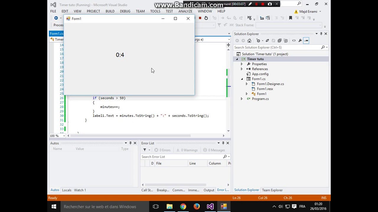 How to make a very simple timer in Visual C#