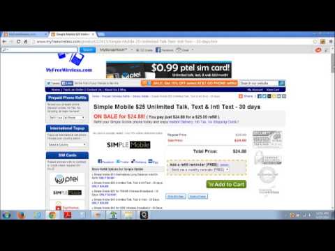 Discounted Simple Mobile $25 Unlimited Talk, Text & Intl Text - 30 days