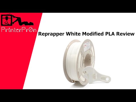 RepRapper Modified White PLA Filament Unboxing and Review
