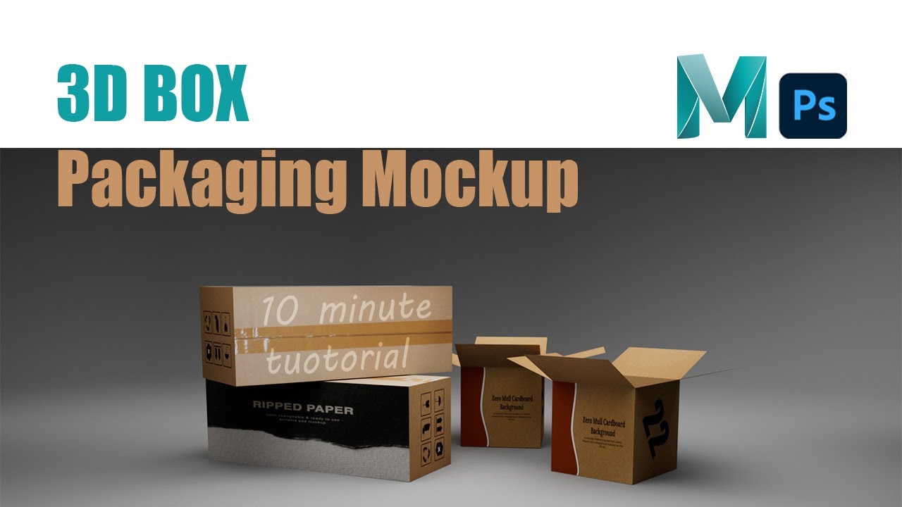 3D Cardboard Box Modeling for Beginners | Maya Packaging Design Tutorial