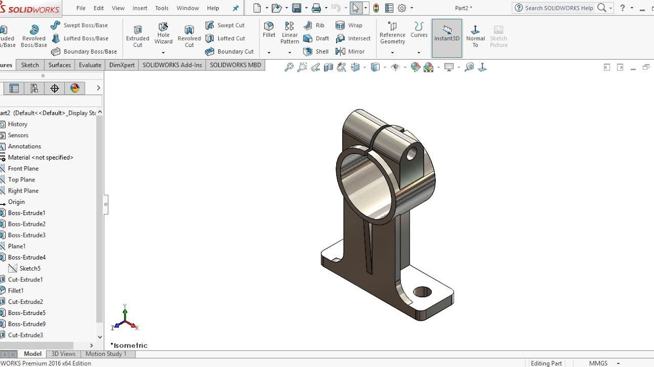 Solid work tutorial! 3D Cad Design Exercise-4