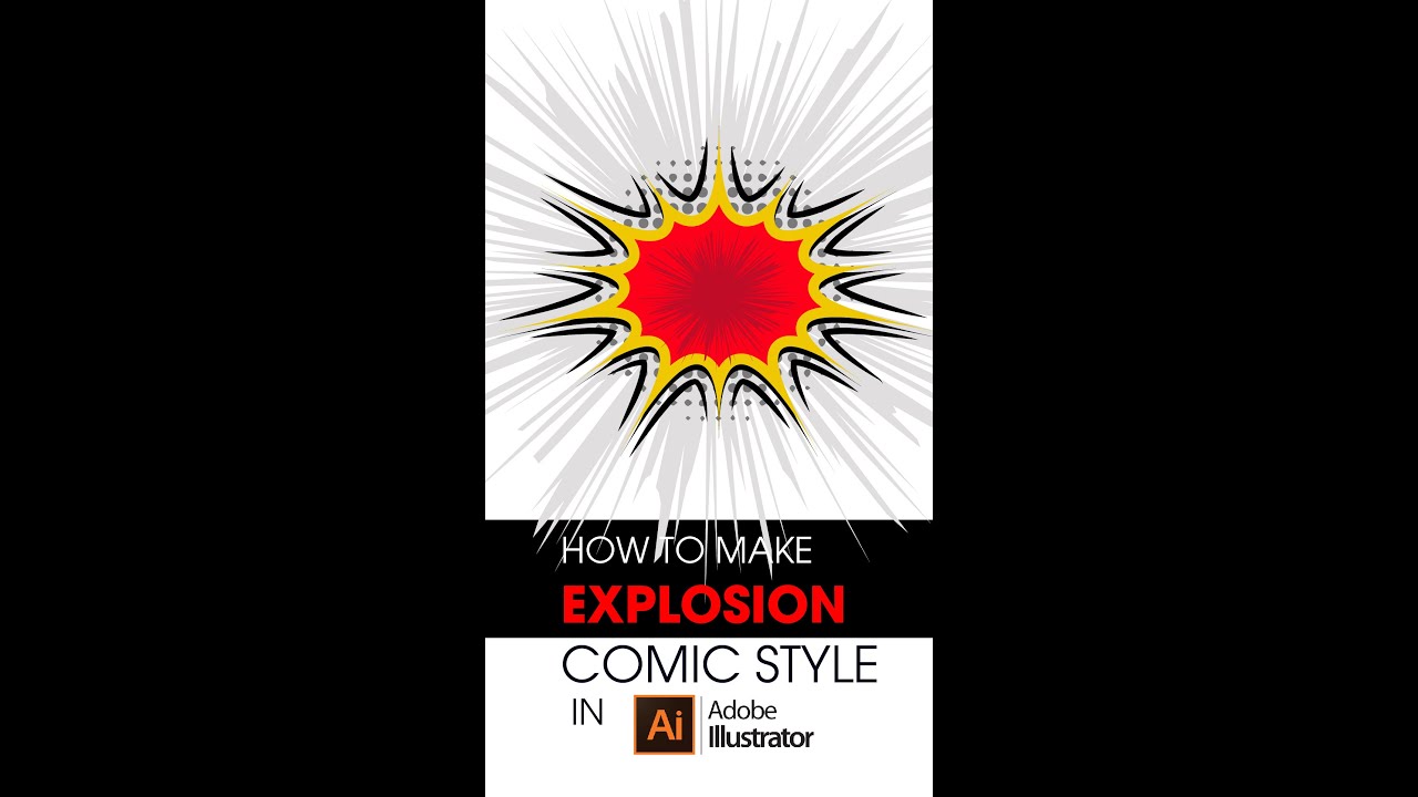 How to make explosion comic pop art style in adobe illustrator