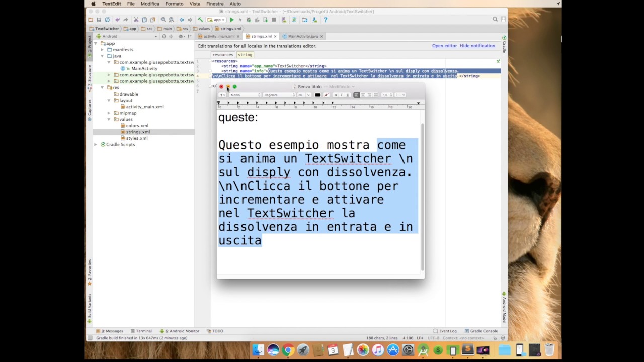 Android Studio Tutorial  TextSwitCher Demo