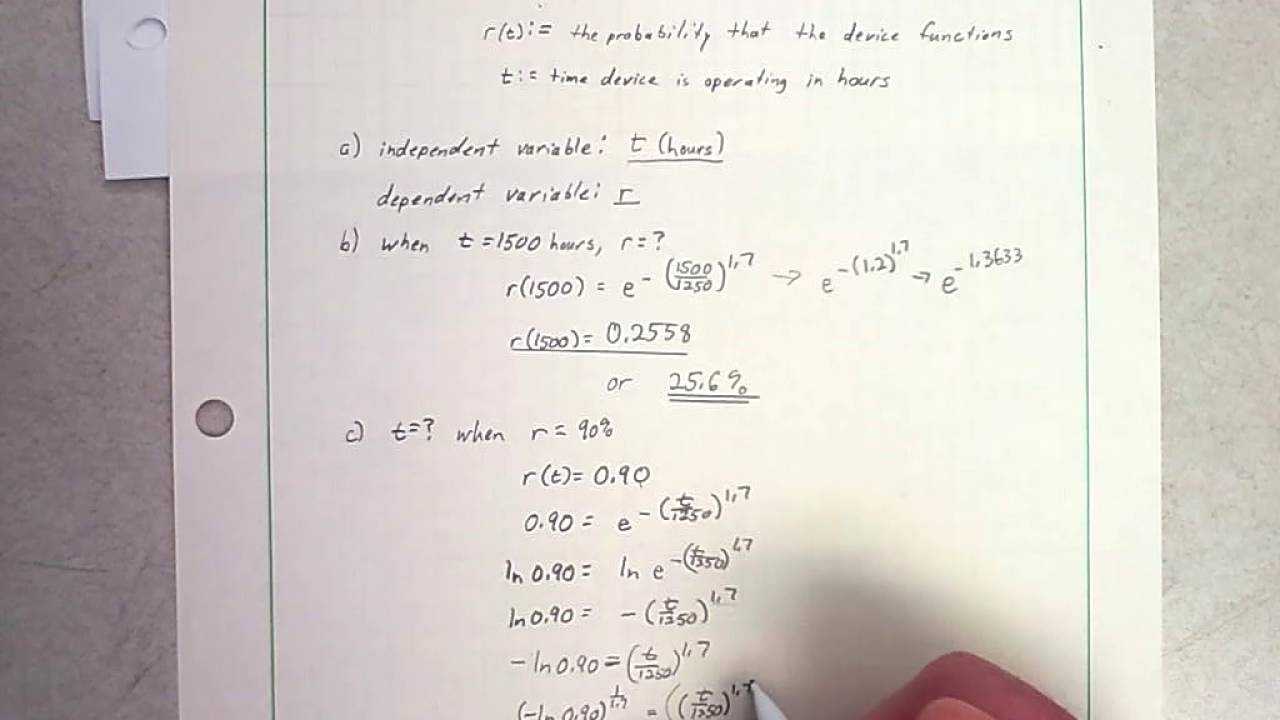 Exponentials & Logs  Device Reliability