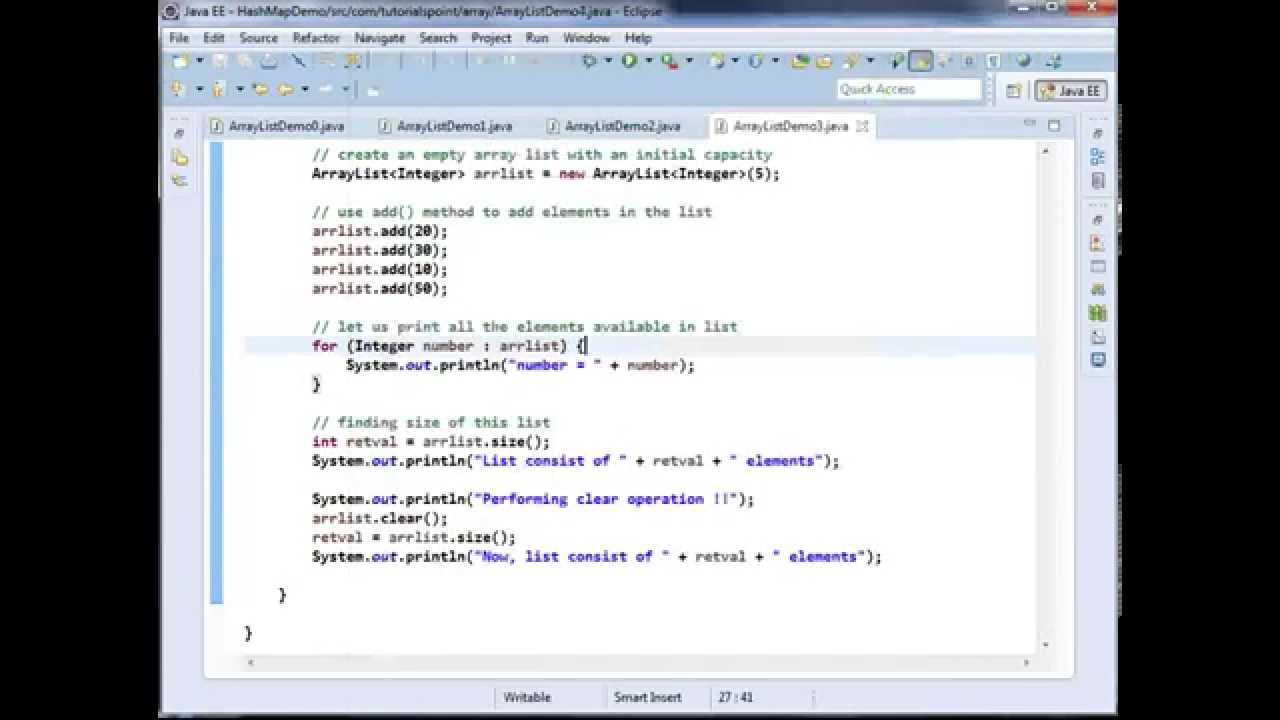 Java util ArrayList clear Method   Java util ArrayList clone Method