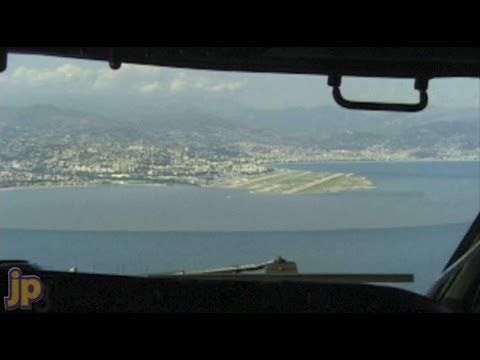 727-200 visual into Nice Airport