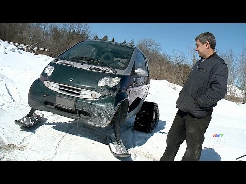 It Doesn't Get Much More Canadian Than a Smart Car Snowmobile