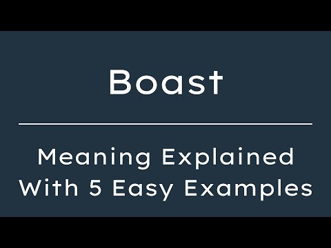 Boast Meaning in English With 5 Example Sentences, Boast Meaning in English
