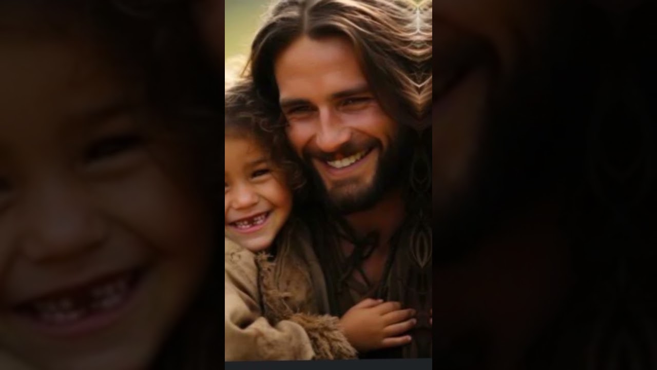 Jesus hug and children | Jesus loving child #amen #love #jesuschrist #hugging #children #lovegod