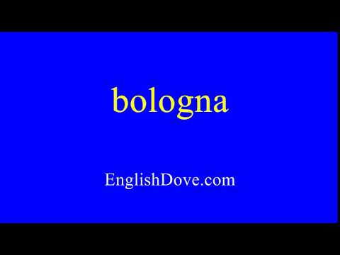 How to pronounce bologna in American English.