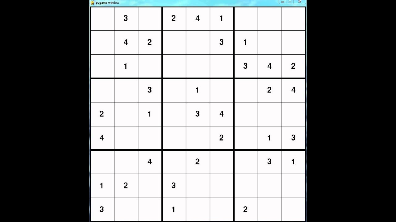 My sudoku generator - Python/Pygame