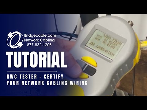 RWC Tester Tutorial - Certify your network cabling wiring | Training for our Philadelphia Team