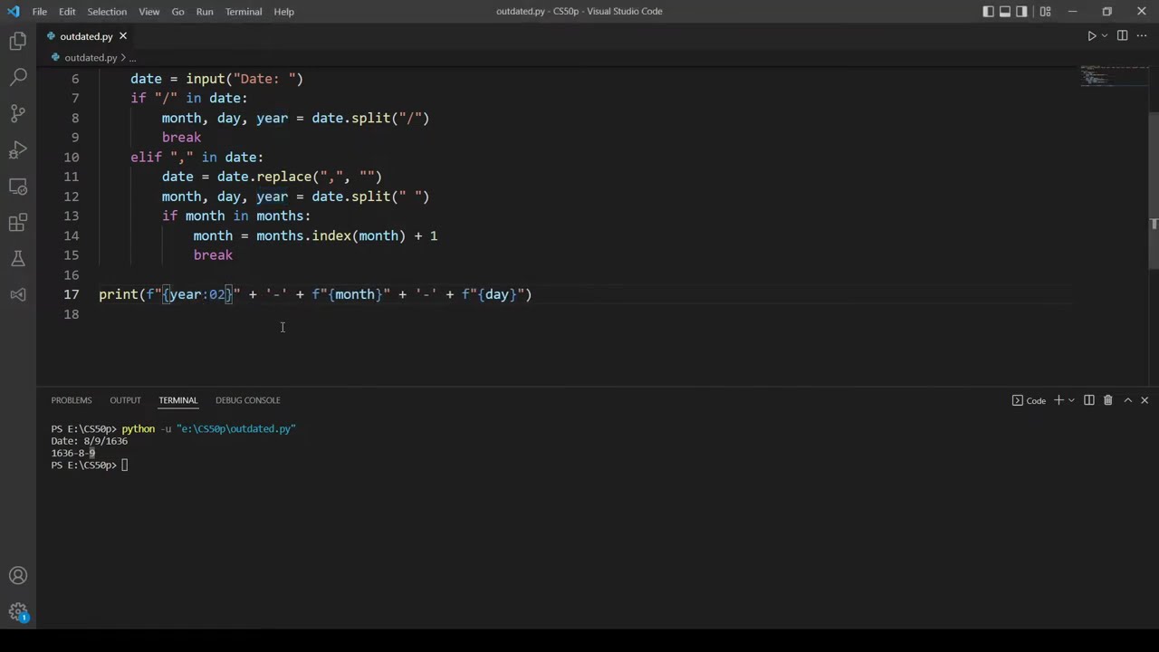 Outdated  -Problem Set 3 (CS50's Introduction to Programming with Python)