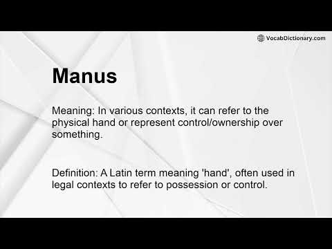 Manus Meaning