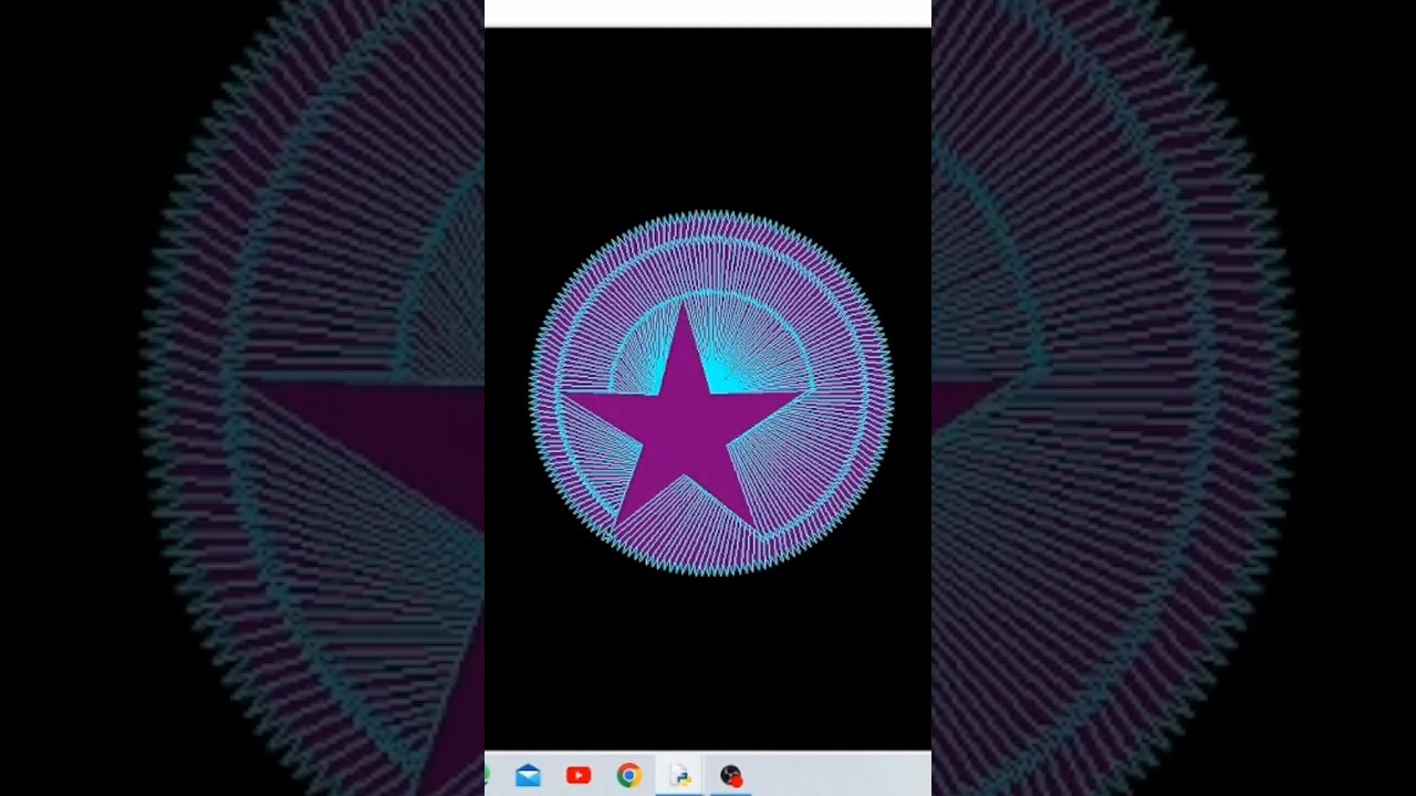 Drawing Star ⭐ in python using turtle #turtle #python #programming #funny #coding #viral #webdesign