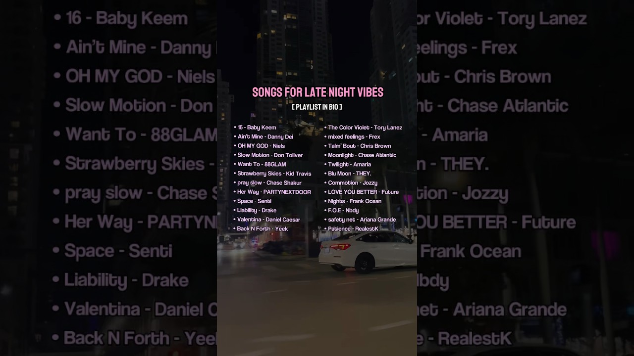 Songs For Late Night Vibes ✨ #playlist