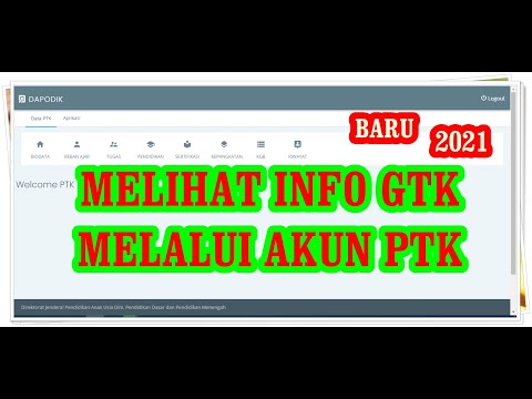 Melihat Info GTK melalui AKUN PTK DAPODIK 2021 [FITUR BARU]