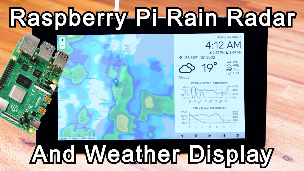 Raspberry Pi Rain Radar & Weather Dashboard