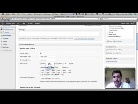 The Events Calendar: Setting Up Recurring Events (PRO)