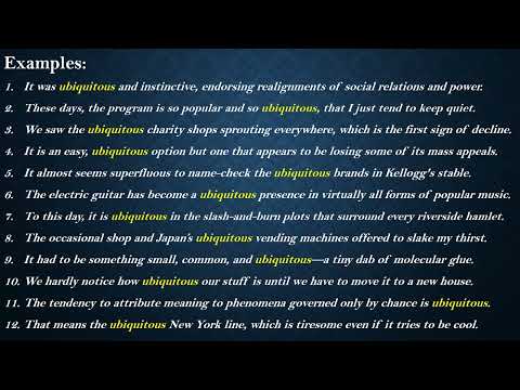 Ubiquitous Meaning with Examples