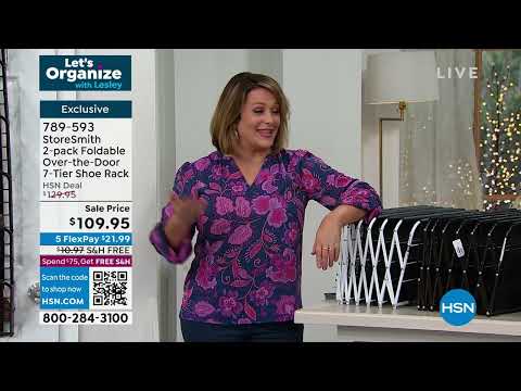 StoreSmith 2pack Foldable OvertheDoor 7Tier Shoe Rack