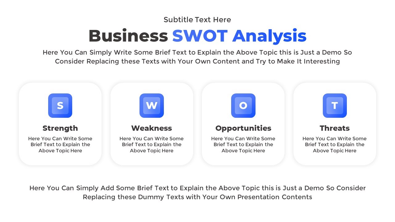 Free SWOT Editable Template for PowerPoint