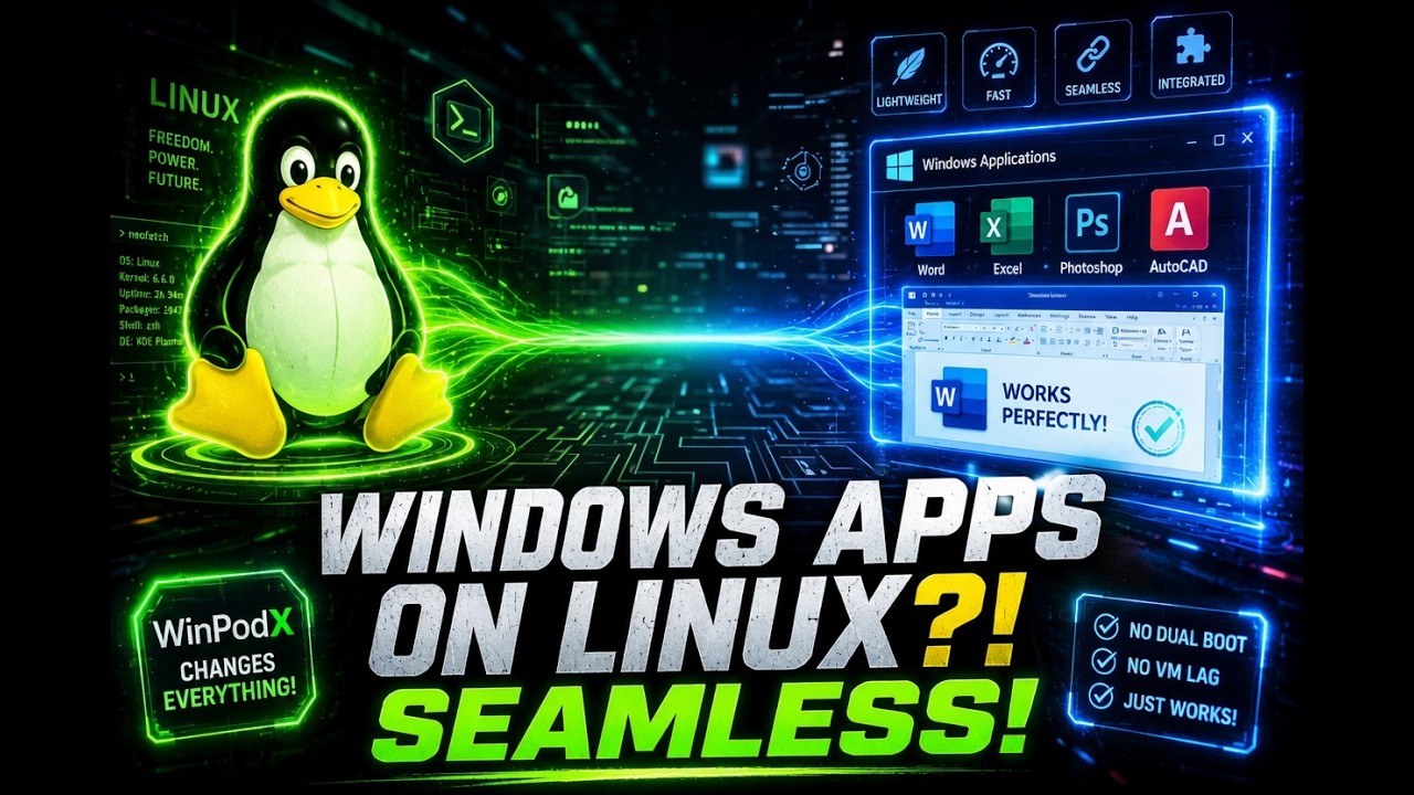 Run Windows Apps on Linux Seamlessly! WinPodX Changes Everything in 2026