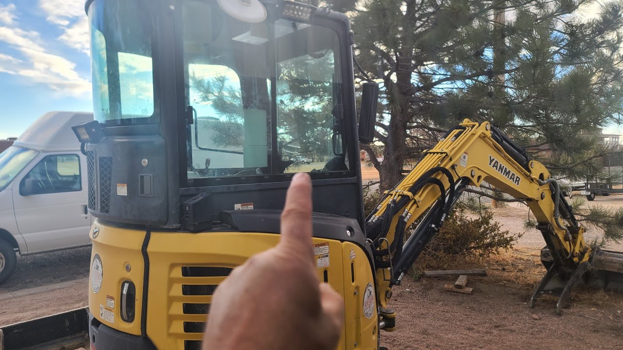 Replace slider glass in mini excavator