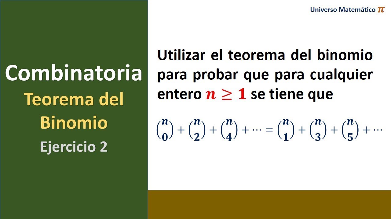 Combinatoria: Teorema del binomio | Ejercicio 2