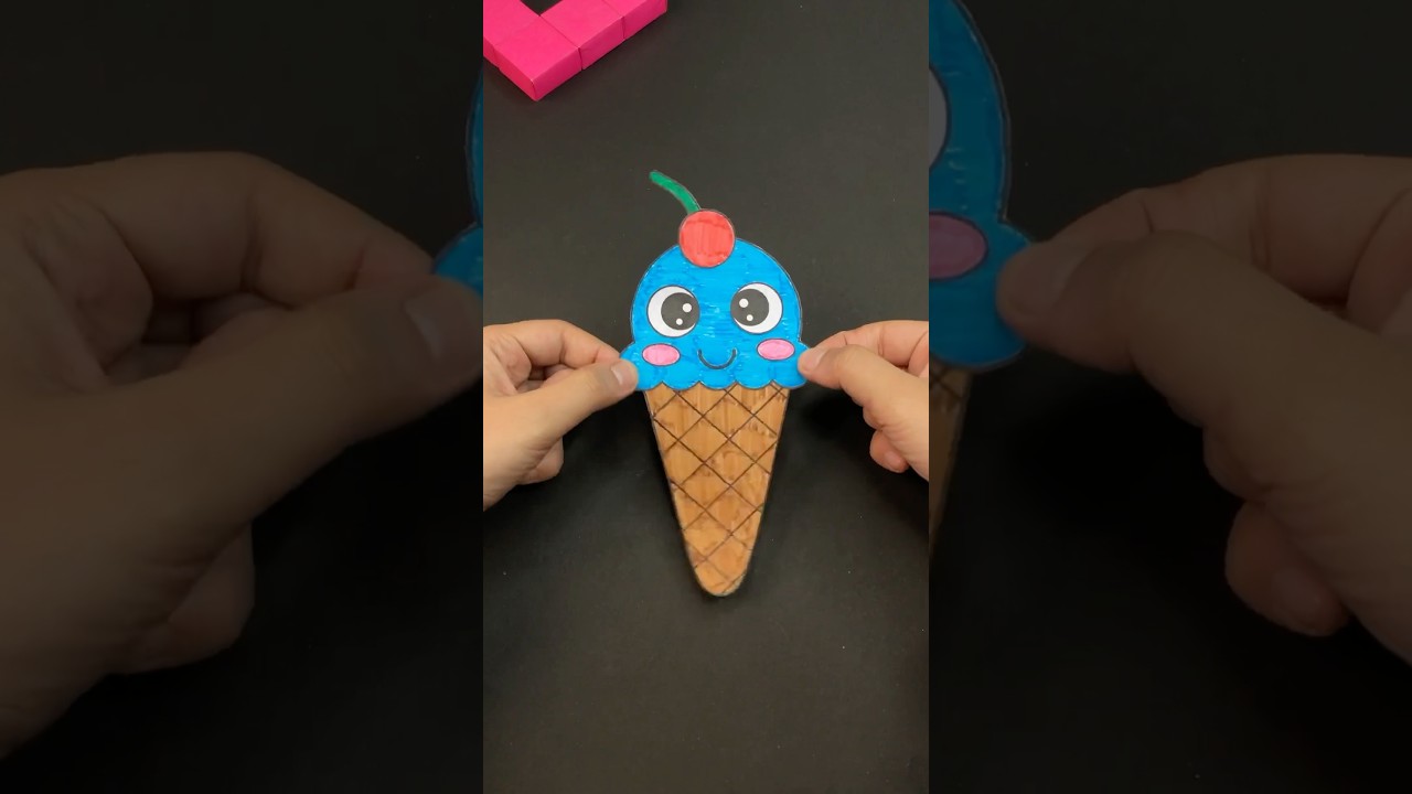 Ice Cream Craft | Color, Cut and Glue | Fine Motor Skills For Kids #cuttingskills