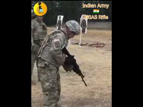 US Army Soldier firing INSAS Rifle