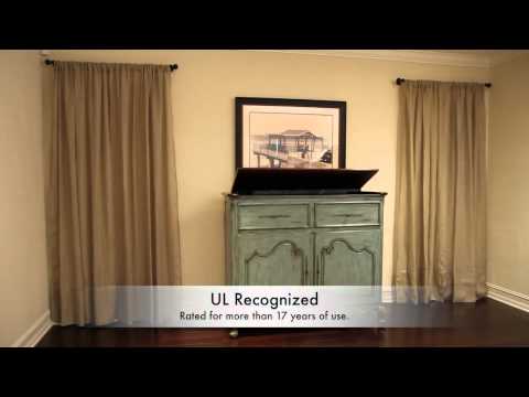 Belle Weathered Blue End of Bed TV Lift Cabinet
