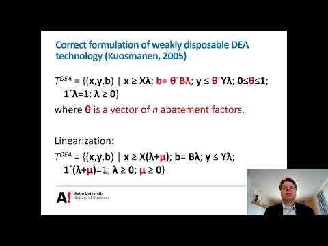 Productivity and Efficiency Analysis Lesson 6C: Bad outputs