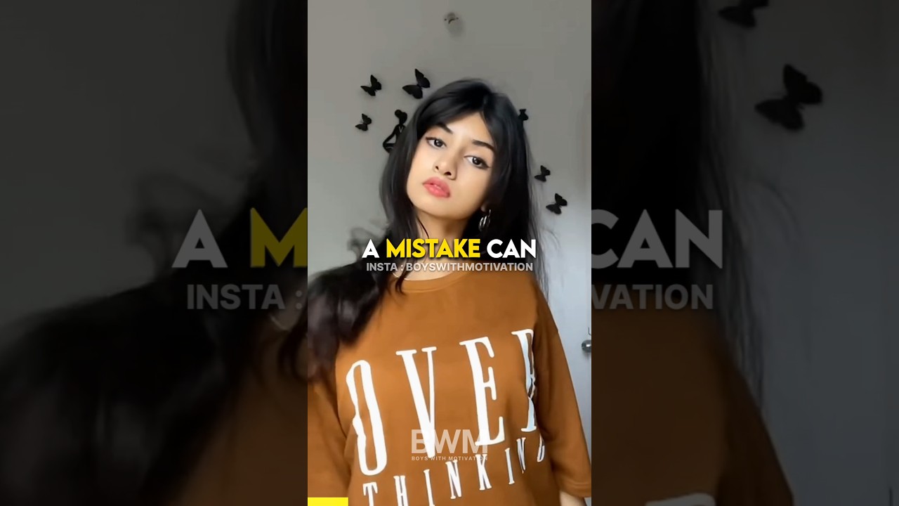 A Mistake Can Cost You ☺😎~ #806 || Motivational || BWM || #shorts #motivation