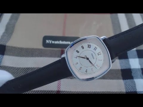 Women's Fossil Idealist Black Leather Strap Watch ES3998