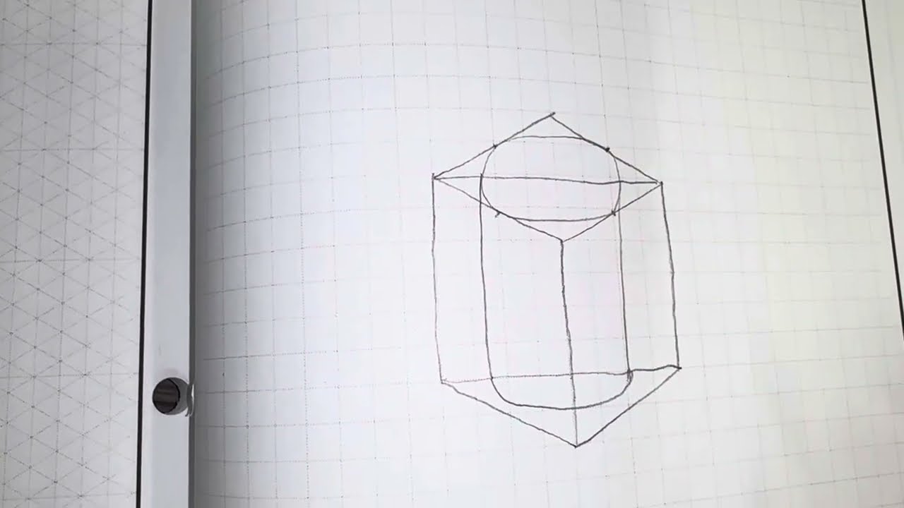 Isometric Cylinder on Graph Paper