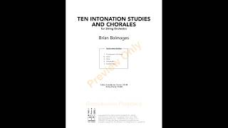 10 Intonation Studies and Chorales: String Orchestra Conductor Score ...