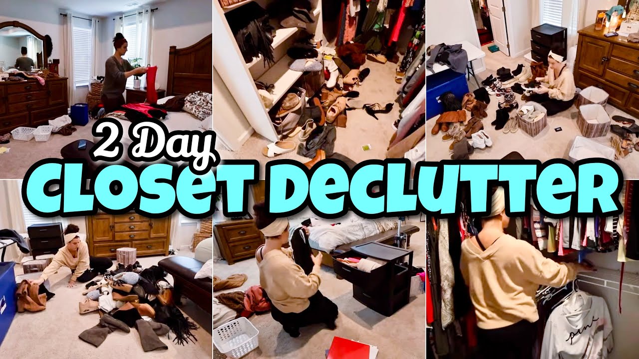 MASSIVE CLOSET DECLUTTER + ORGANIZE ✨ CLEANING MOTIVATION 2025 | DECLUTTER IT